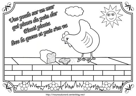 Coloriage Comptine Une Poule Sur Un Mur Coloriage Comptine Une Poule The Best Porn Website