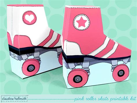 Pink Roller Skates Favor Boxes Fit T Cards Candy Etsy
