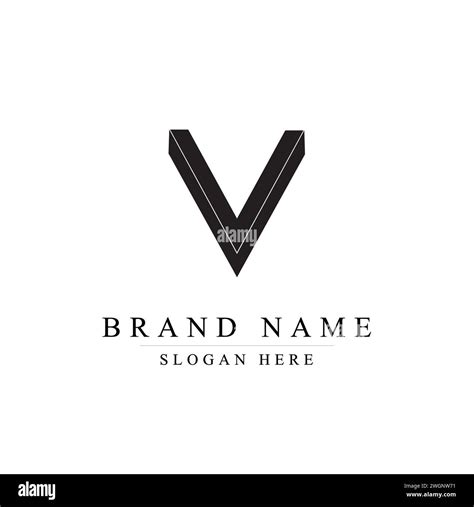 V 3d Logo Design For Business Purpose V Initial Based Alphabet Letters