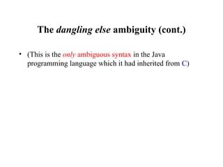 Ambiguous Statements In A Program Ppt