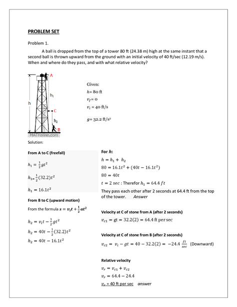 SOLUTION Rectilinear Motion Notes With Sample Problems And Solutions Studypool