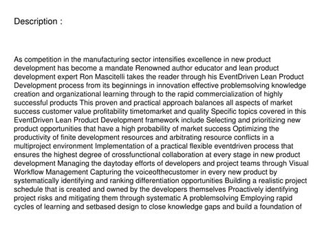 Ppt Download Mastering Lean Product Development A Practical Event