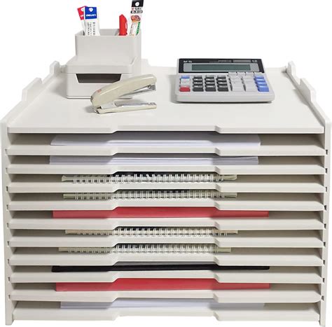 Jp Yfs A3書類ラック A3レターケース デスクトレー 書類ホルダー 書類棚 書類トレー 卓上整理整頓 高さ調節