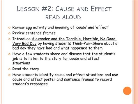 Cause And Effect Relationships