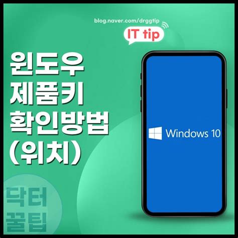 윈도우 10 제품키 정품 인증 번호 위치 확인 네이버 블로그