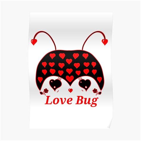 Lady Beetle Love Bug Poster For Sale By Withintent Redbubble