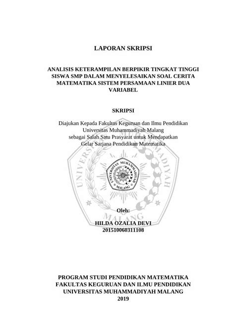 PDF LAPORAN SKRIPSI Universitas Muhammadiyah Eprints Umm Ac Id PENDAHULUAN