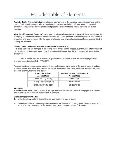Pdf Periodic Table Of Elements · Periodic Table Of