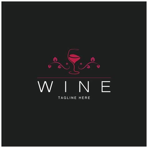 Premium Vector Wine Logo Design Templatevector Illustration Of Iconvector