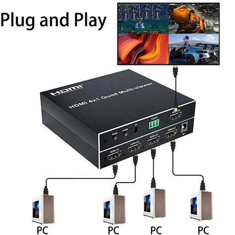 4x1 Hdmi Quad Screen Multiviewer 1080p 4 In 1 Out Hdmi Multi Viewer Seamless Switcher 6 โหมดจอ