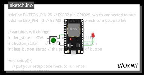 Esp32 Button Switch Led Copy Wokwi Esp32 Stm32 Arduino Simulator