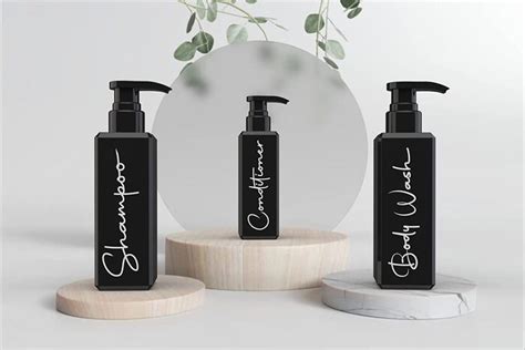 Stylish Refillable Shampoo Conditioner And Body Wash Bottles