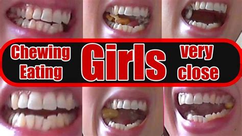 Girls With Beautiful Teeth She Has A Shark Bit Eat Hard Stuff Chew