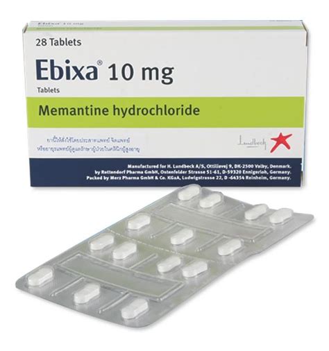 Ebixa Memantine Hcl 10mg Tablets 56 Prescription Only Do Not Buy Un
