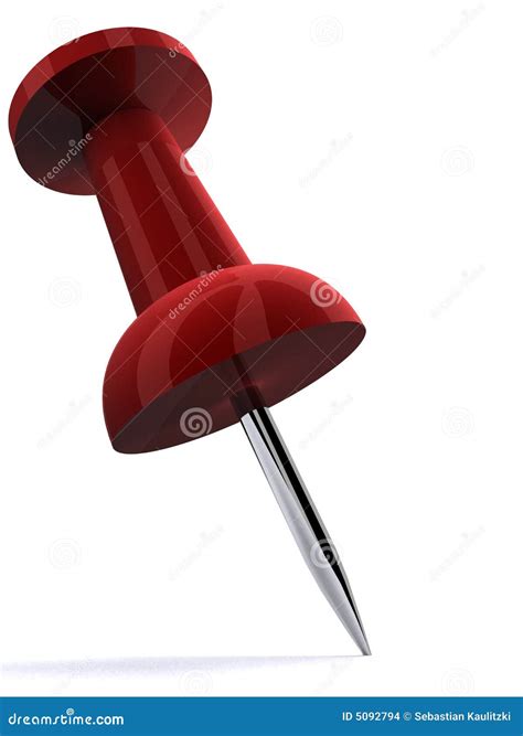 Red Push Pin Stock Illustration Illustration Of Push 5092794