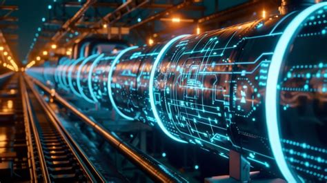 Image Of A Digital Pipeline System With Flow Diagrams And Resource