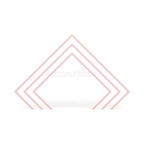 Pink Triangle Level Arch Geometric Base Foundation Creative 3d Element