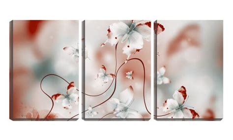Quadro Canvas X Fios E Borboletas Arte MadeiraMadeira