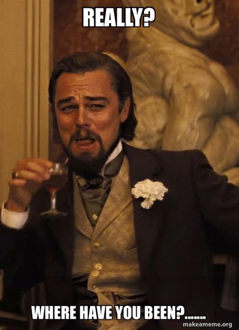 Really Where Have You Been Leonardo DiCaprio Laughing Django
