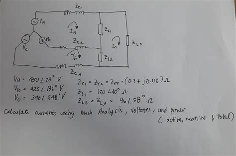 Solved Calculate Currents Using Mesh Analys Is ﻿line To