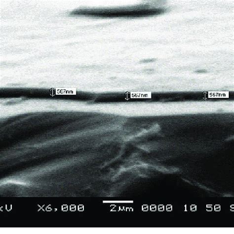 Sem Cross Sectional Analysis Of Thickness Determination For The
