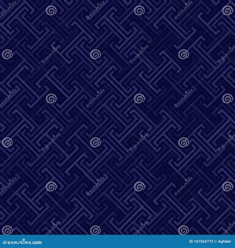 Diagonal Meander Style Pattern Greek Ornament Background Cartoon