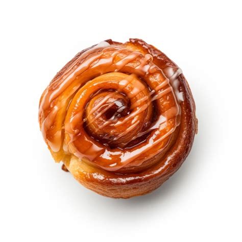 Premium Photo Top View Minimalistic Of An Isolated Sticky Bun