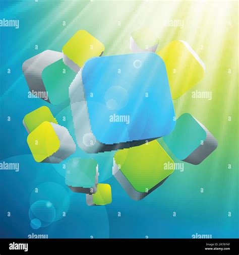 3d Bright Abstract Background With Cubes Vector Illustration Stock Vector Image And Art Alamy