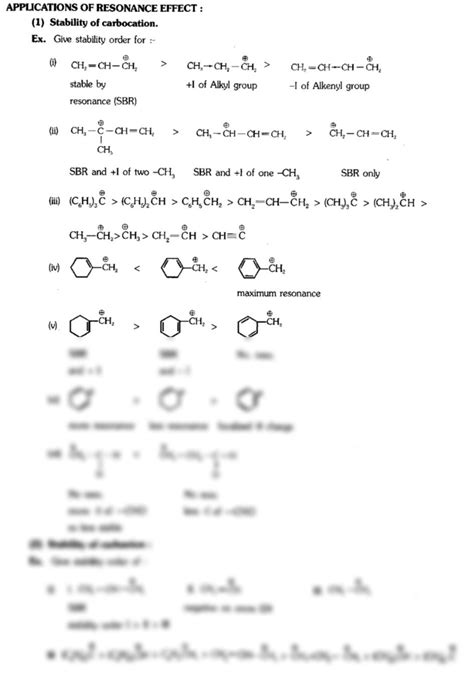Solution Mesomeric Effect Or Resonance Of Organic Chemistry With
