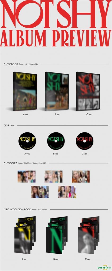 Yesasia Itzy Not Shy Random Version First Press Limited T
