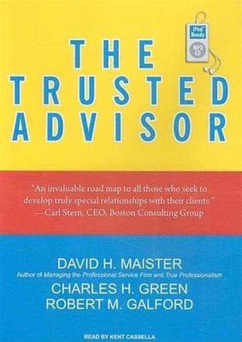 The Trusted Advisor David H Maister 9781400162222 Boeken Bol