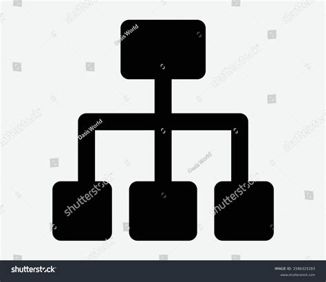 Organization Flow Chart Hierarchy Position Structure Stock Vector Royalty Free 2586325283