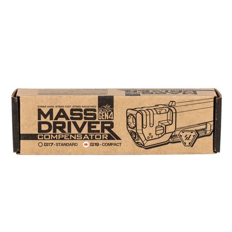 Strike Industries Mass Driver 9mm Luger Glock 19 Gen 4 Compensator
