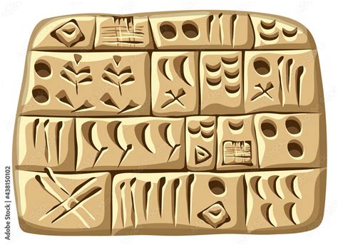 Akkadian Cuneiform Assyrian And Sumerian Writing Old Script Alphabet