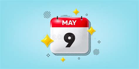 9th Day Of The Month Icon Event Schedule Date Calendar Date Of May 3d