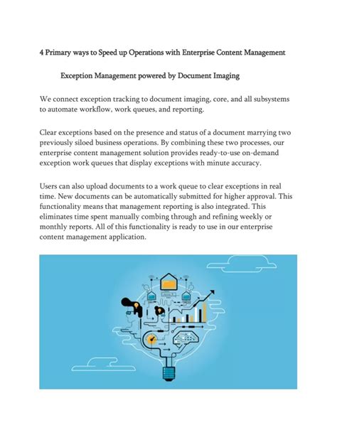 Ppt 4 Primary Ways To Speed Up Operations With Enterprise Content
