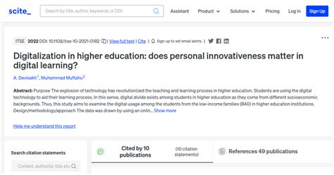 Digitalization In Higher Education Does Personal Innovativeness Matter In Digital Learning