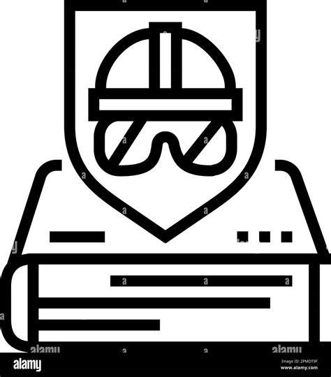 Safety Procedures Tool Work Line Icon Vector Illustration Stock Vector