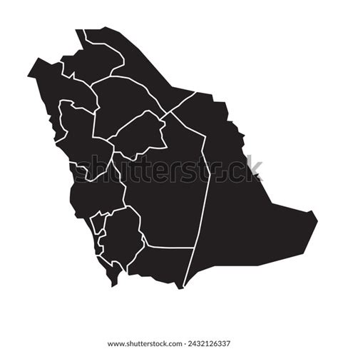 Saudi Arabia Political Map Low Detailed Stock Vector Royalty Free