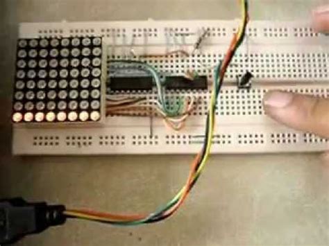 X LED Matrix HC Shift Registers Testing Circuit With Manual Control YouTube