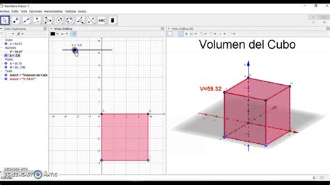 Volumen Del Cubo Con Geogebra YouTube
