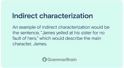 Understanding Indirect Characterization Definition Examples Comparison Grammarbrain