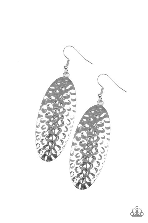 Radiantly Radiant Silver Earring Paparazzi The Sassy Sparkle