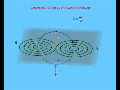 Campo magnético de una espira circular con corriente YouTube
