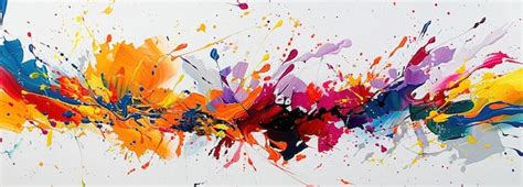 Dynamic Energy Abstract Art With Vivid Primary Color Splashes And Motion Premium Ai Generated