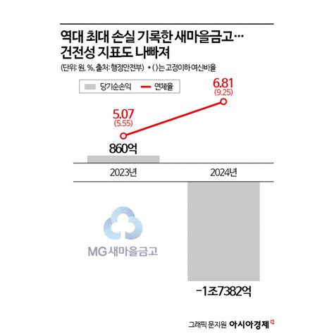 새마을금고 사상 최대 손실지난해 1조7382억 아시아경제