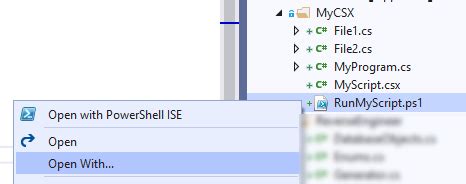 Code Generation Using C Scripts CSX Scripts In Visual Studio