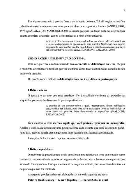 Texto 03 Como Fazer A Delimitação Do Tema Profº Welington Lage By