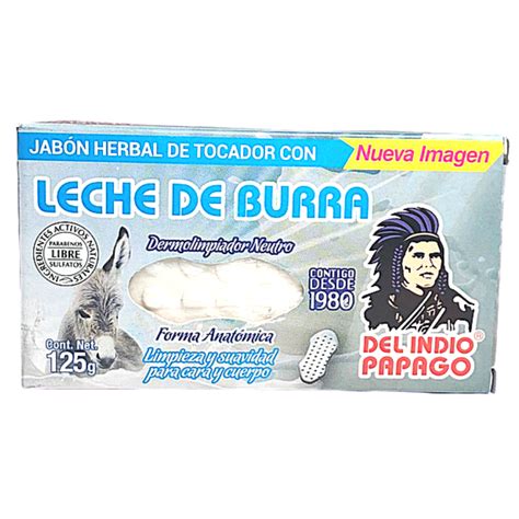 Jabón De Leche De Burra Del Indio Papago 1 Barra De Jabón 125 Gr