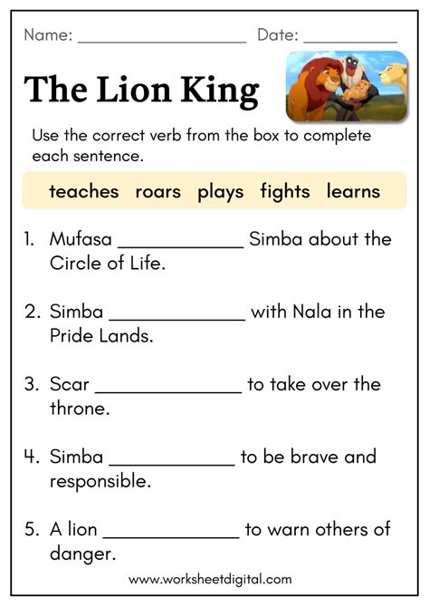 Grade 5 English Worksheets